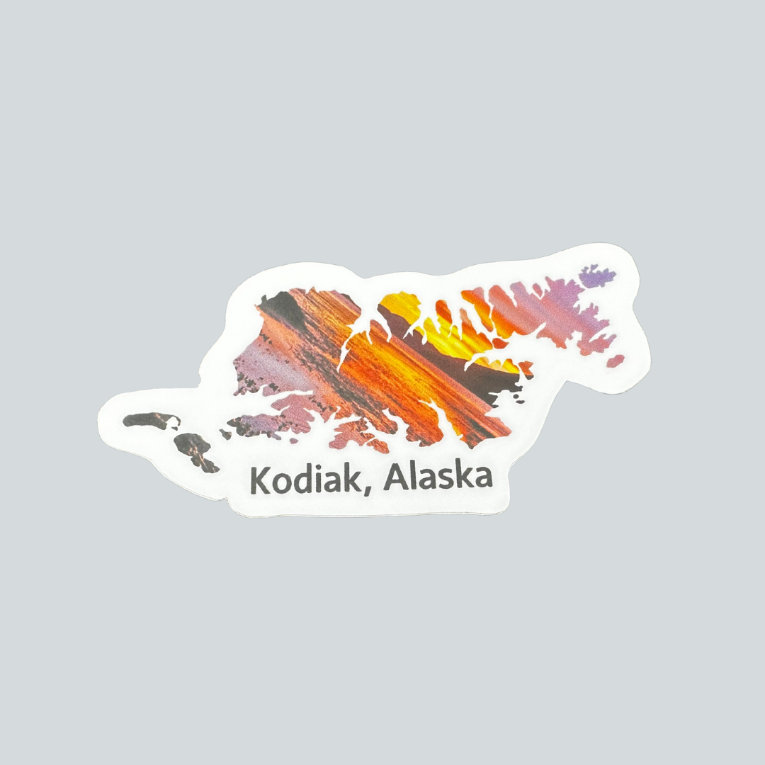 Kodiak Sunset Sticker – alutiiqmuseum